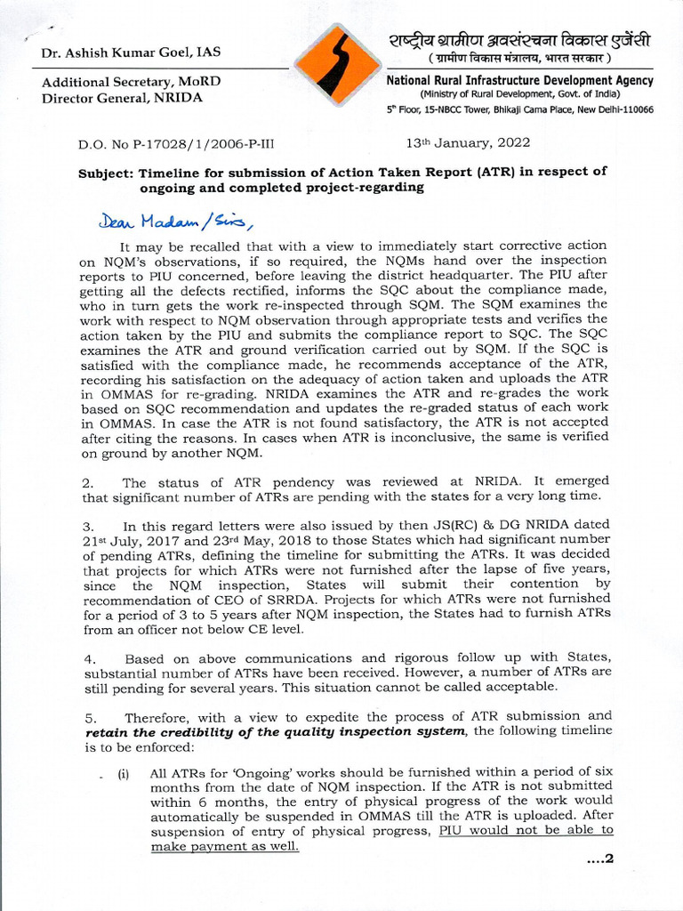 PMGSY Project Defects Action Plan | PDF | Justice | Crime & Violence