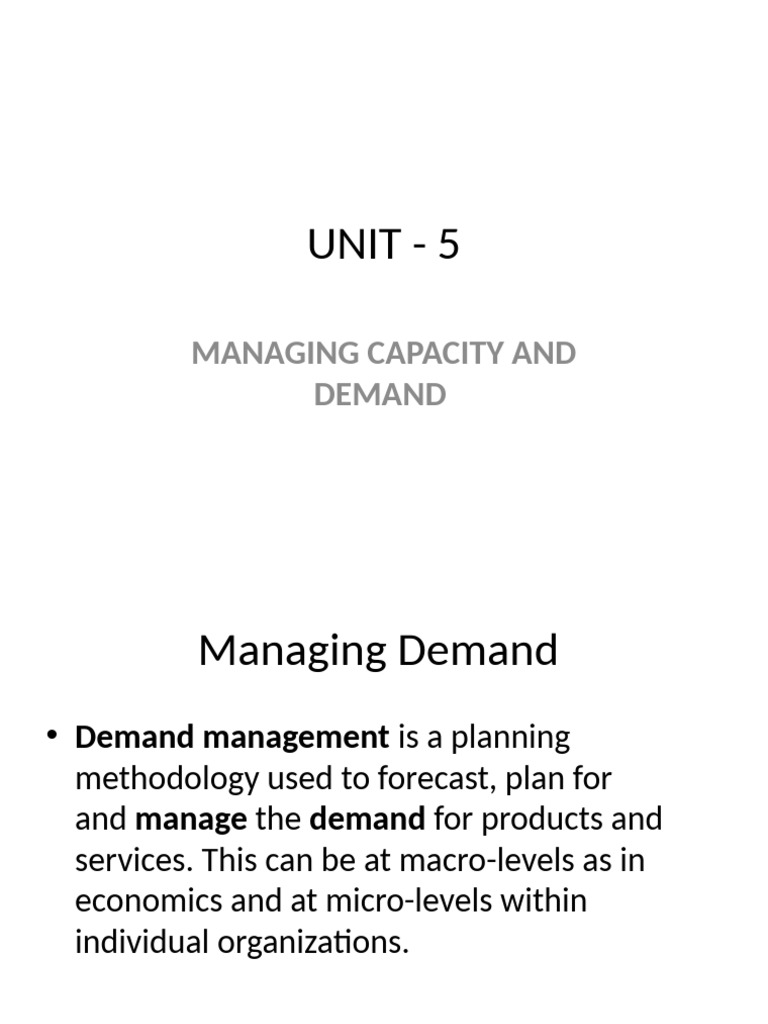 SOM - UNIT 5 PPT (3) | PDF | Supply Chain | Demand SOM - UNIT 5 PPT (3) | PDF | Supply Chain | Demand