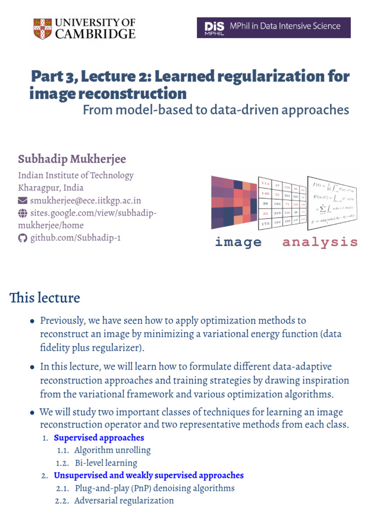 Image Analysis Lecture 9 | PDF | Artificial Neural Network | Mathematical Optimization