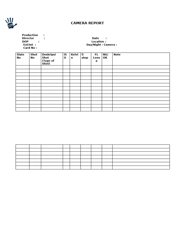 Camera Report Word | PDF