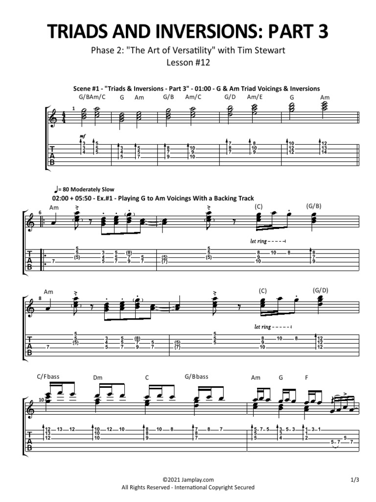 Triads and Inversions Part 3 | PDF | Musicology | Notation
