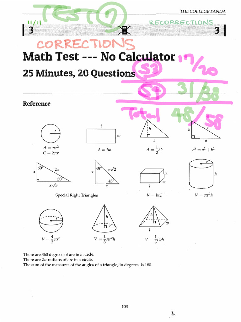 College Panda Math Test 7e | PDF | Mathematics | Elementary Mathematics