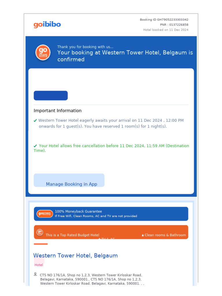 Booking Confirmation Voucher 14 | PDF