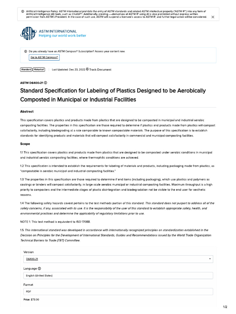 ASTM Certification | PDF