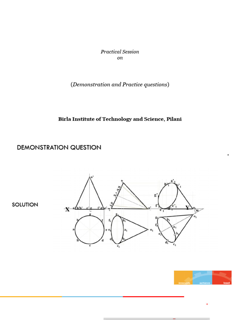 6 - Projection of Solids-1 Solutions | PDF | Cartesian Coordinate ...