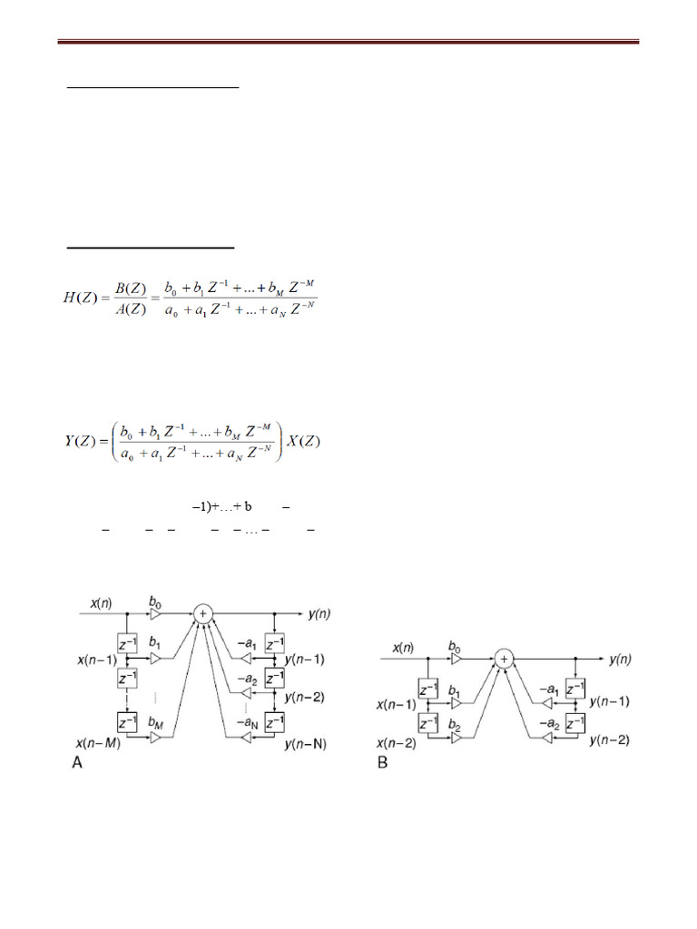 DSP II - 5 - Realization of Digital Filters | PDF | Digital Signal Processing | Control Theory