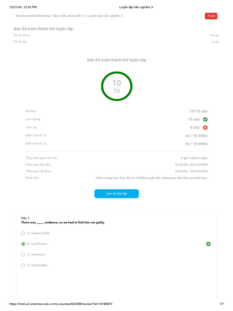 Developmental Reading 3E - Practice 1A - Answer Key | PDF | Newspapers