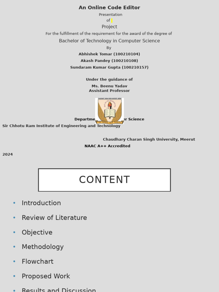 Group 2 An Online Code Editor | PDF | Computer Programming | Integrated Development Environment
