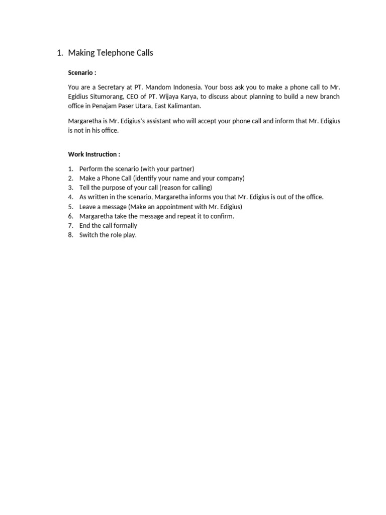 Making Telephone Calls | PDF