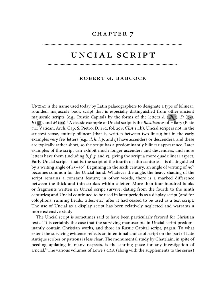 Understanding Uncial Script in Latin Manuscripts | PDF | Palaeography ...