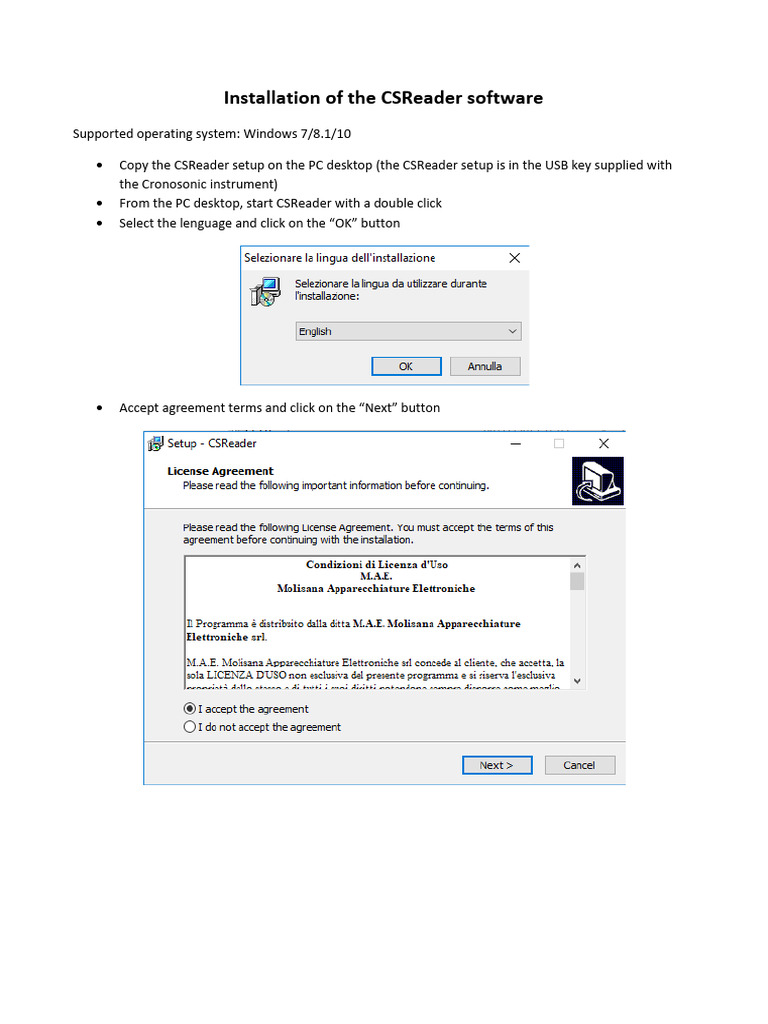 CSReader Software Installation Guide | PDF
