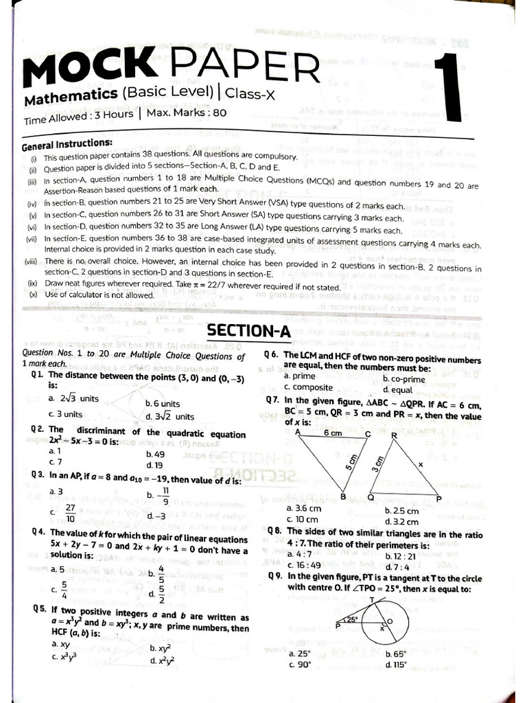 10 Maths Basic | PDF