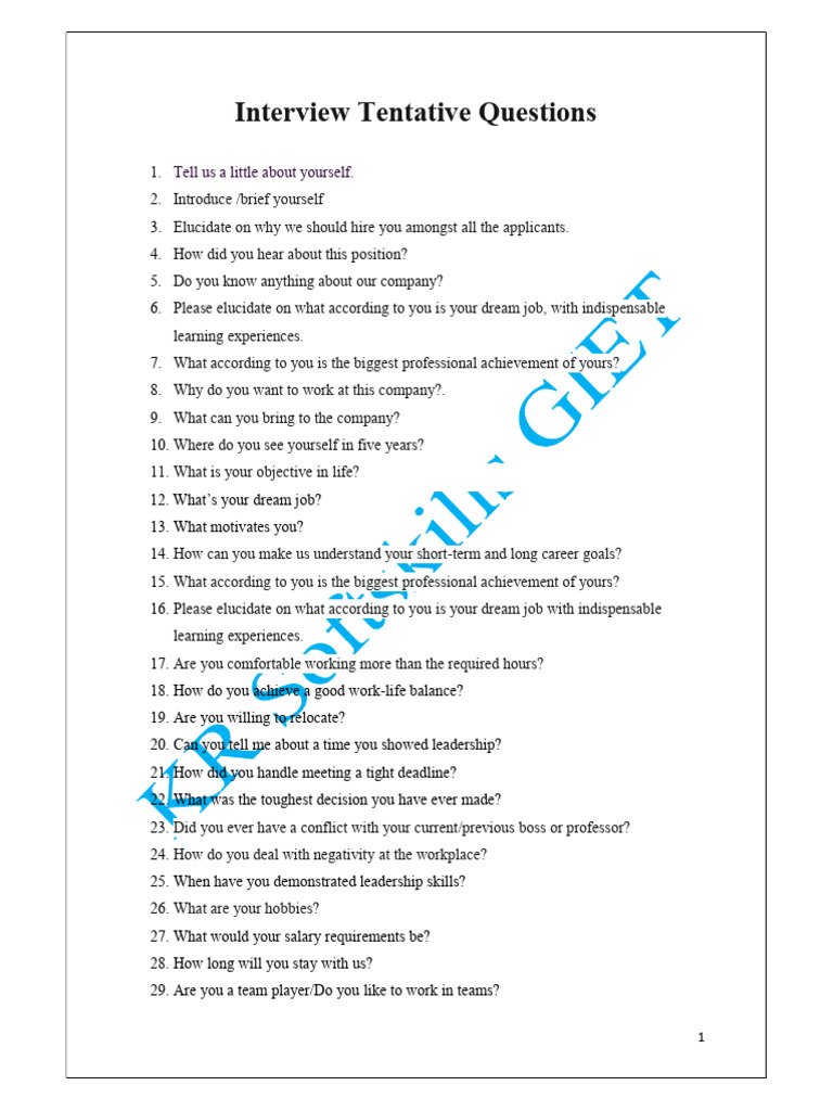 GIET Interview Questions | PDF | Emotions | Psychological Concepts