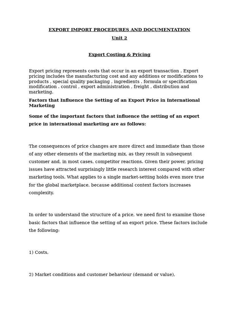 Export Import Procedures and Documentation Unit 2 | PDF | Letter Of ...