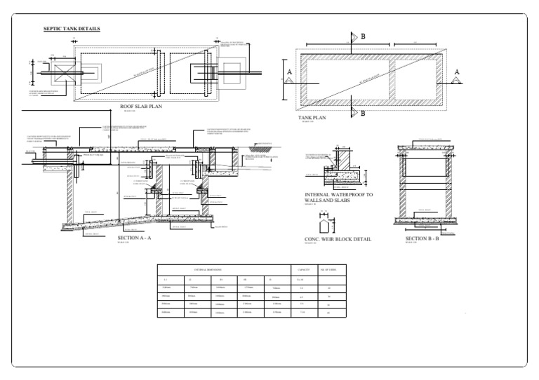 SEPTIC TANK | PDF | Concrete | Structural Engineering