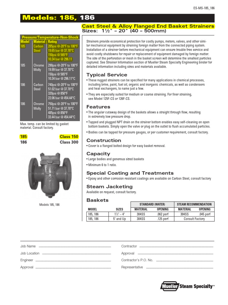 Chrome-Moly Simplex Basket Strainers | PDF | Steel