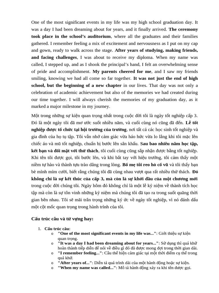 Describe Event in Your Life | PDF