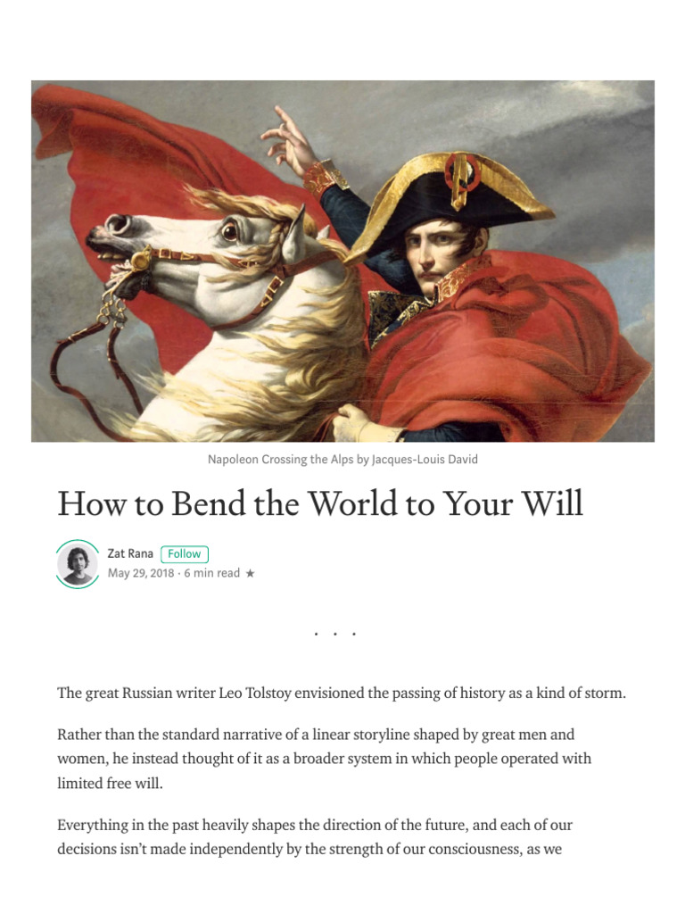 How To Bend The World To Your Will | PDF | Free Will | Experience