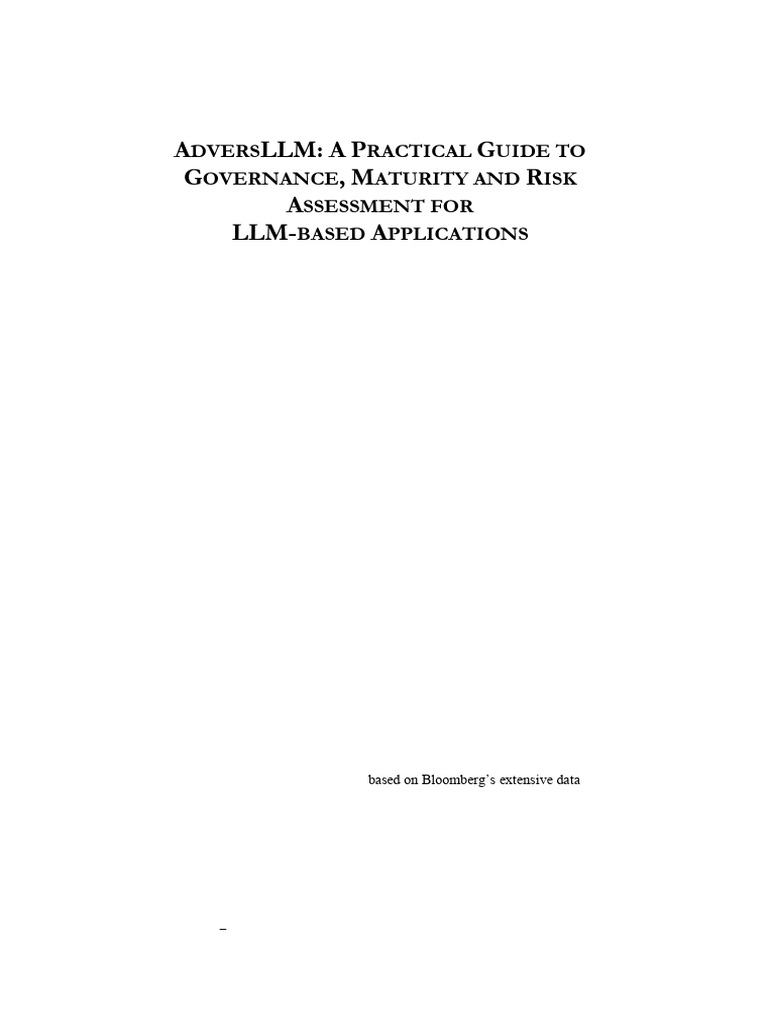 AdversLLM: A Practical Guide To Governance, Maturity and Risk ...