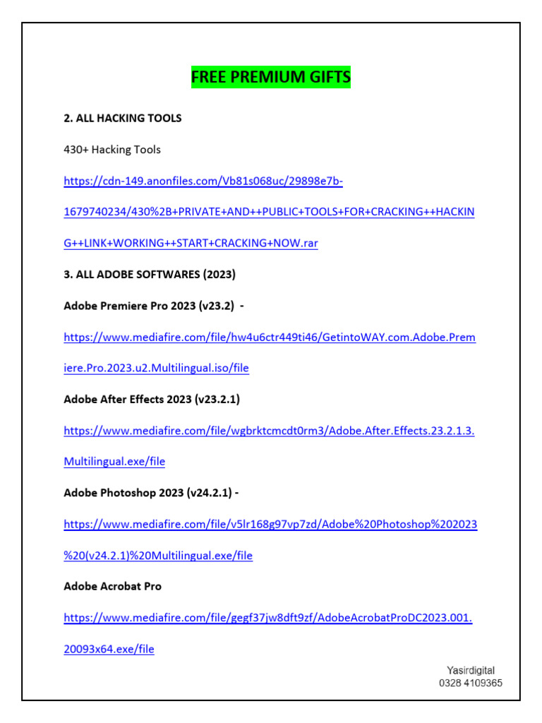 Premium Sofware Pdf Adobe Photoshop Adobe Software