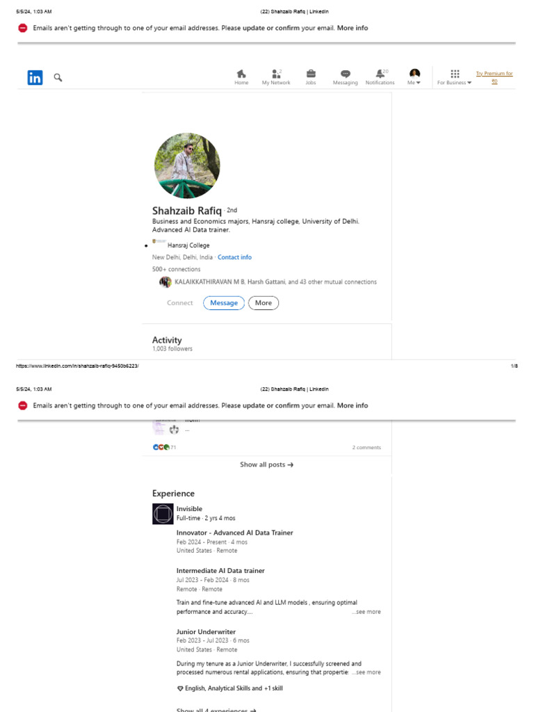 (22) Shahzaib Rafiq _ LinkedIn | PDF | World Wide Web | Internet & Web