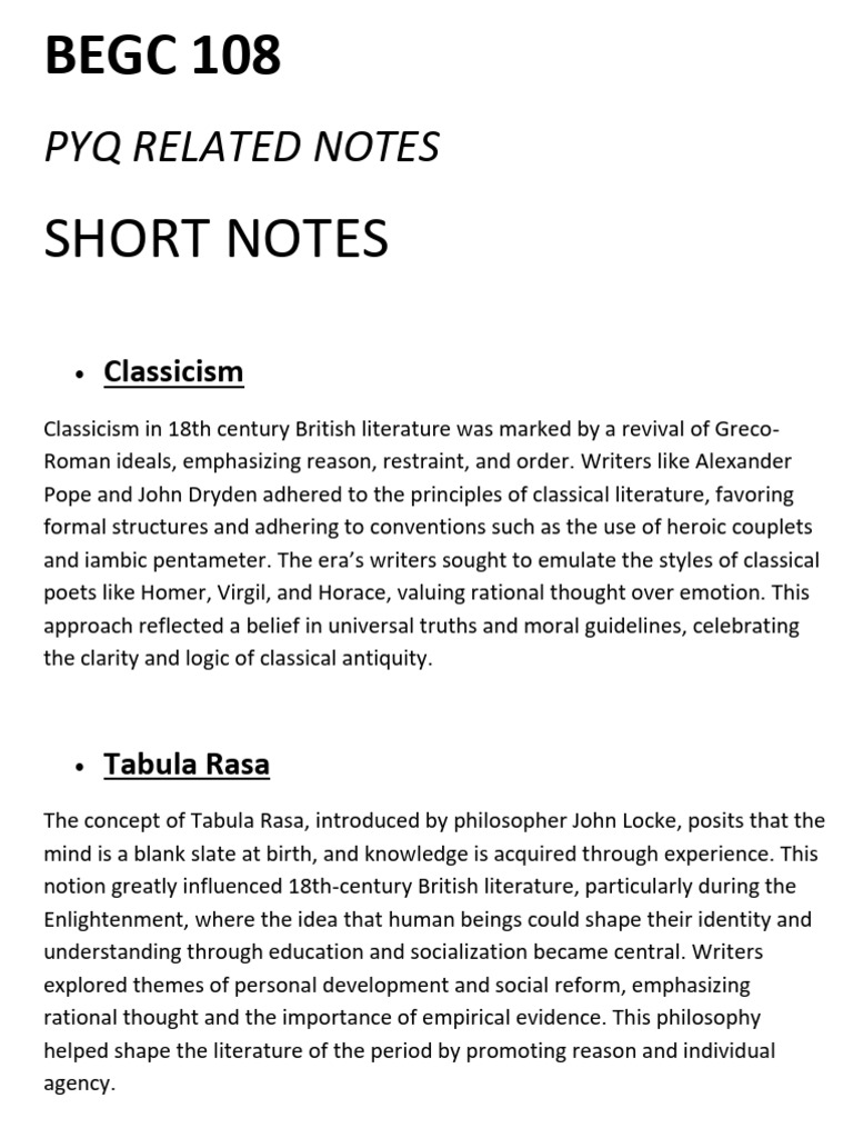 Begc 108 | PDF | Satire | Age Of Enlightenment