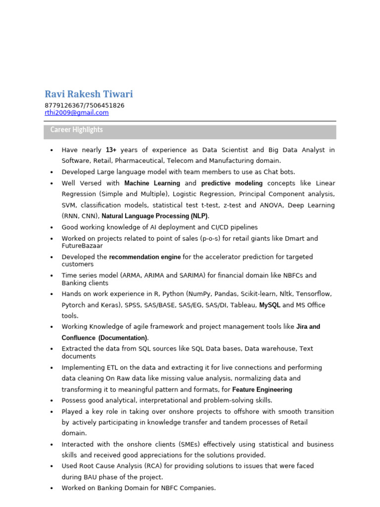 Rakesh T | PDF | Analytics | Data Science