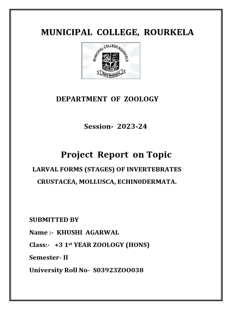 Zoology Project Heading | PDF