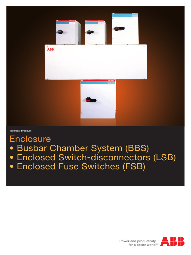 ABB Busbar Chamber Catalogue | PDF | Insulator (Electricity) | Switch