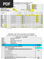 Income Tax Calculation Proforma Fy 2024 25 Ay 2025 26 | PDF | Taxation | Taxes