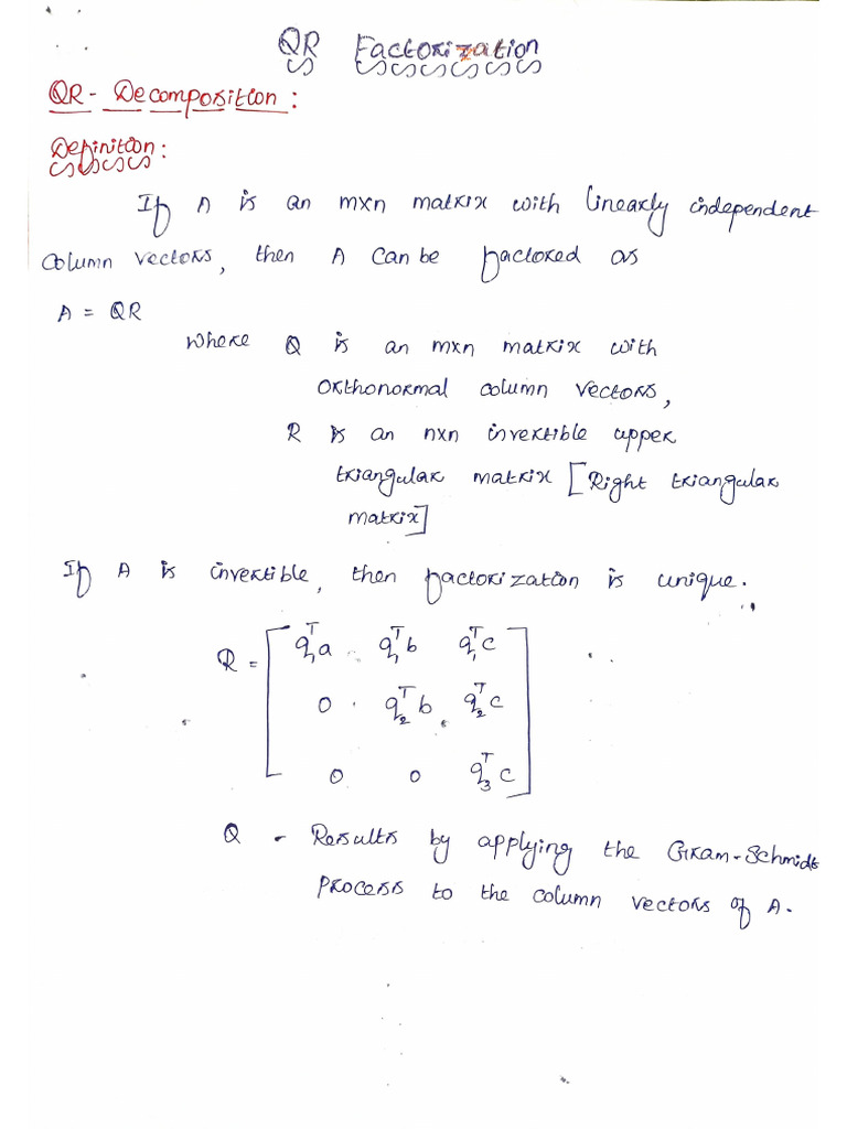 QR Factorization Problems | PDF