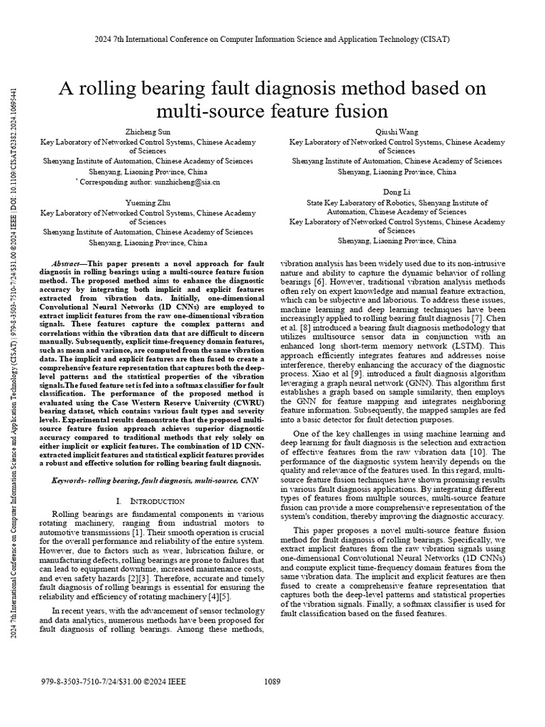A Rolling Bearing Fault Diagnosis Method Based On Multi-Source Feature ...