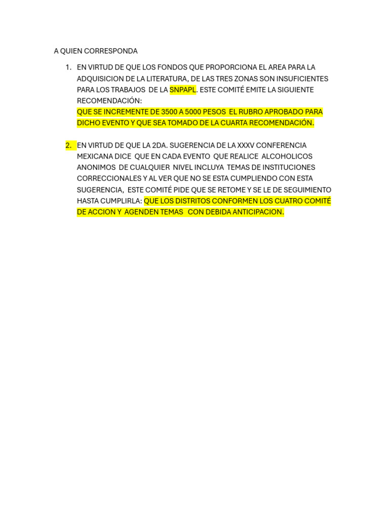 Recomendaciones 2024aa | PDF