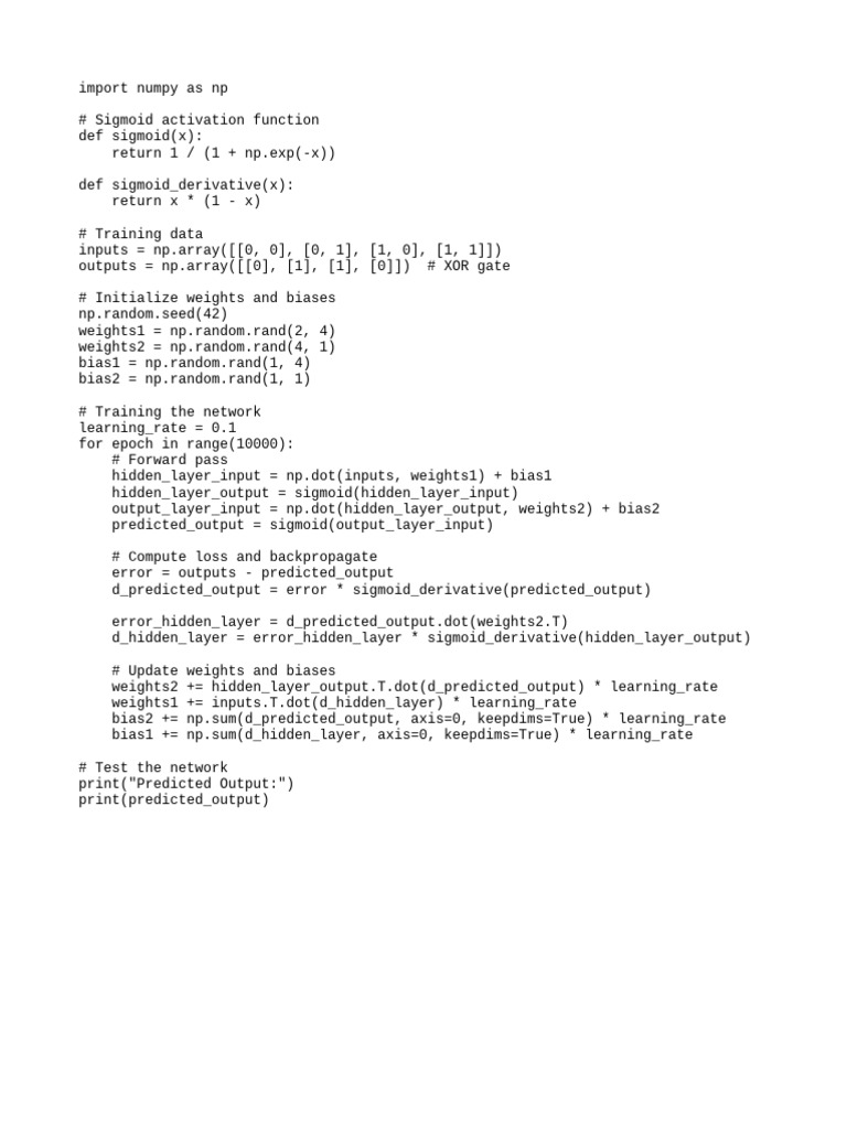 Data Science - Neural Network From Scratch | PDF