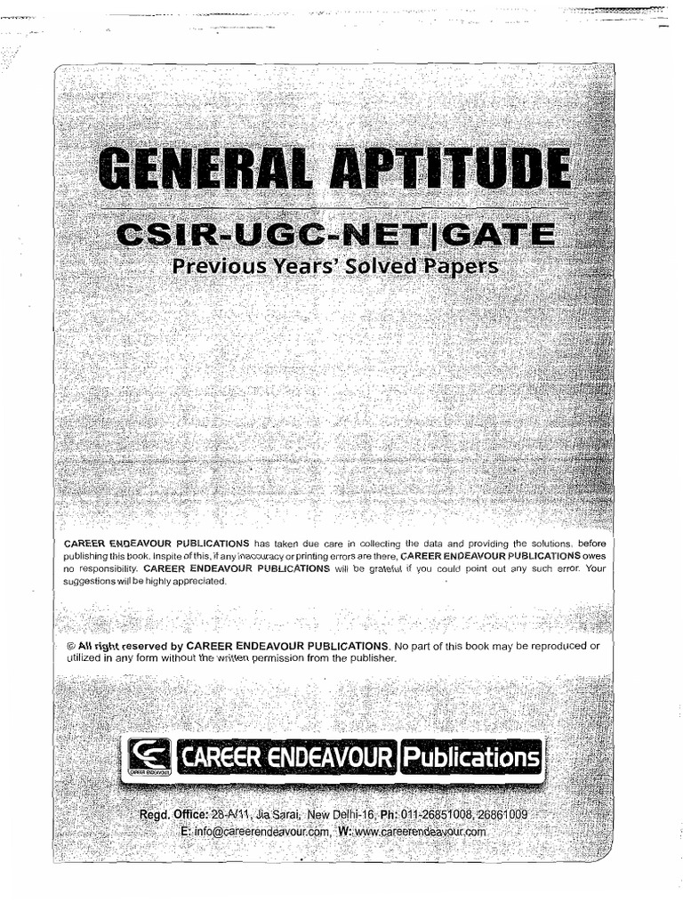 Csir General Aptitude | PDF