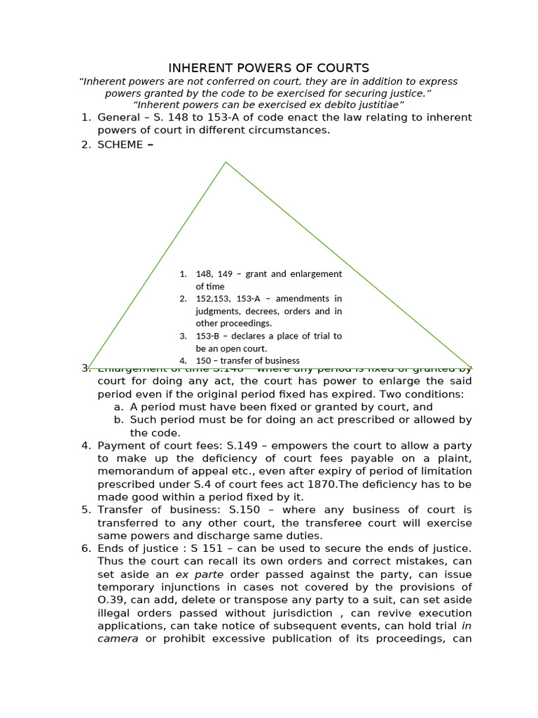 Seg-35 Inherent Powers of Courts | PDF | Lawsuit | Judgment (Law)