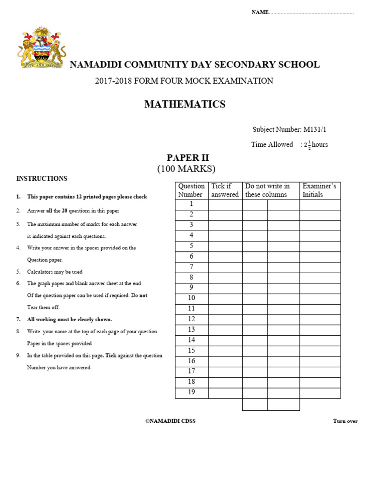 Paper II Mathematics-2 | PDF | Circle | Speed