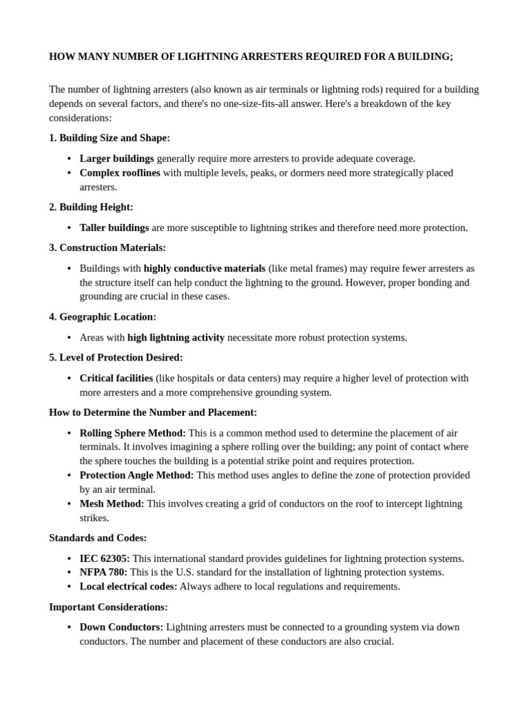 Lightning Arresters Calculation | PDF | Electrical Engineering ...