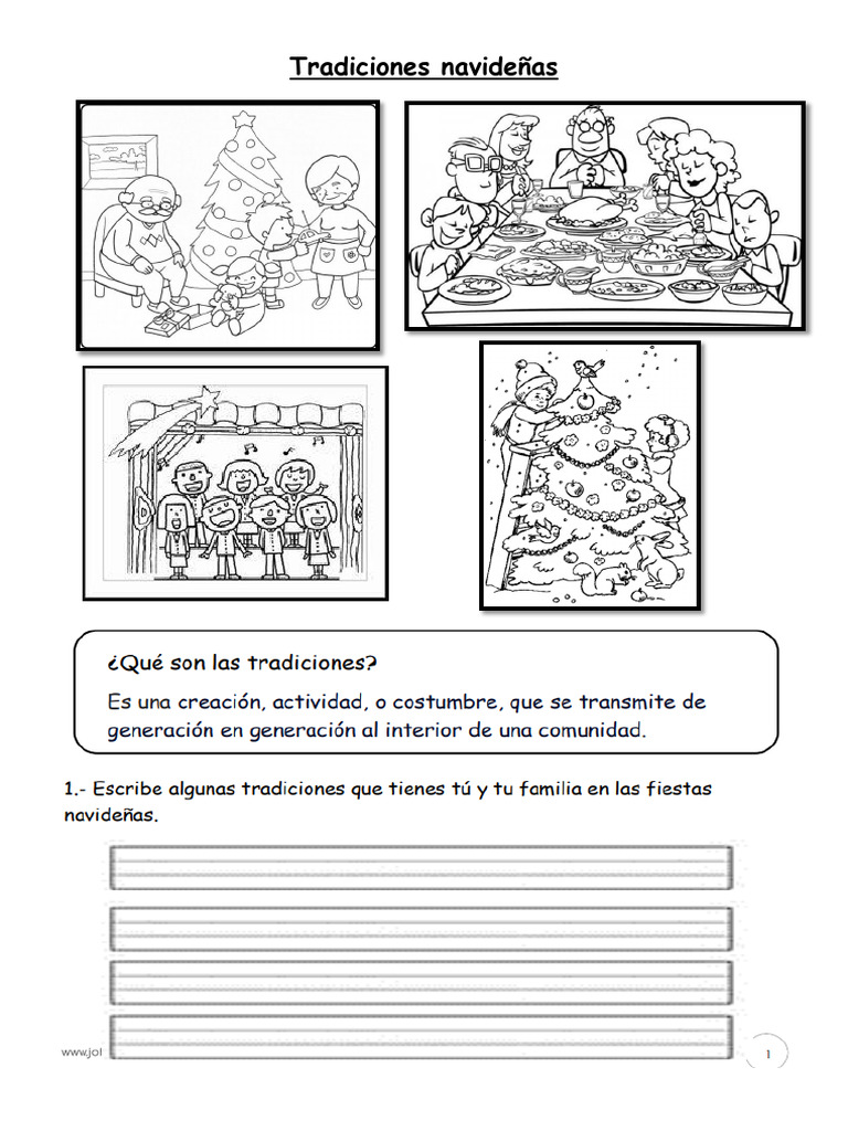 Ficha de P.s.tradiciones Navideñas | PDF