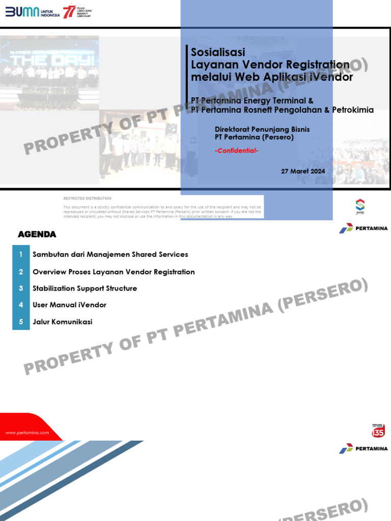 Materi Sosialisasi Vendor Registrasi Melalui Web Aplikasi IVendor For User Dan Vendor ...