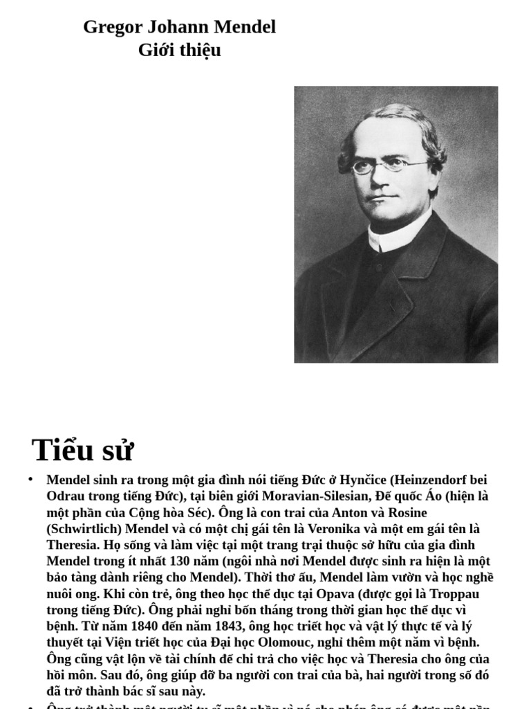 Gregor Johann Mendel | PDF