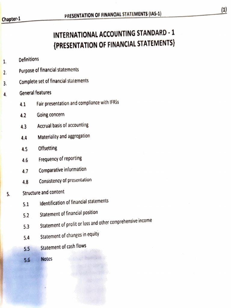 IAS 1 Presentation of Financial Statements | PDF | Going Concern ...