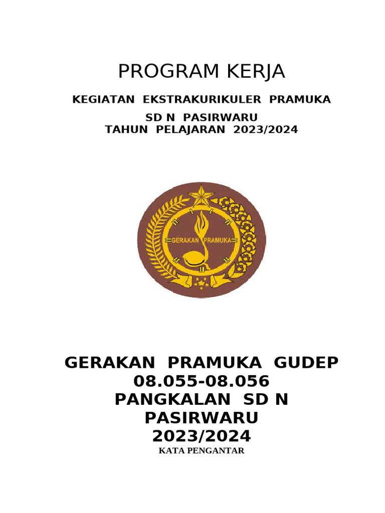 431246501-Program-Kerja-Pramuka-Sd | PDF