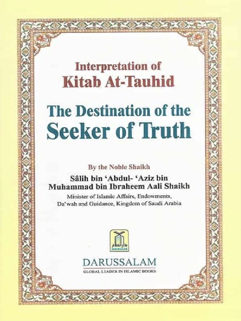 Interpretation of Kitab at Tauhid Sh. Salih Aali Shaikh Compressed | PDF | God In Islam ...