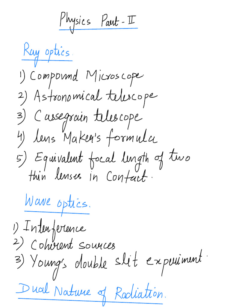 Important Topics Physics Part 2 | PDF