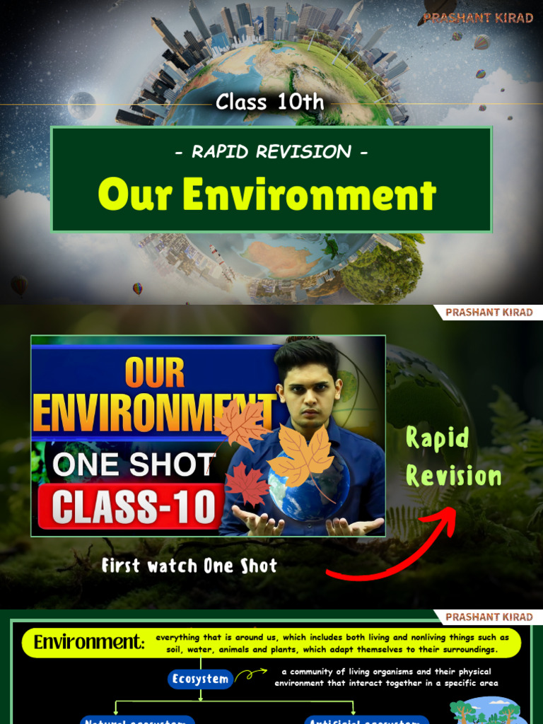 Rapid Revision - Our Environment (Prashant Kirad) | PDF | Ecosystem | Food Web