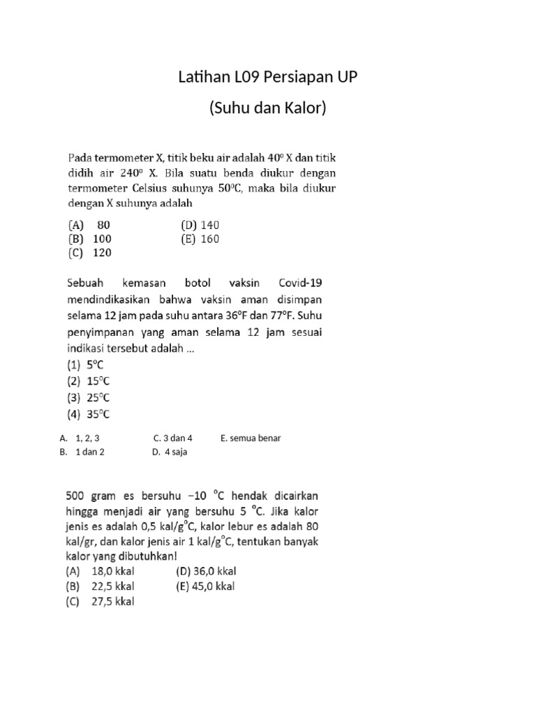 Latihan L10 persiapan UP | PDF