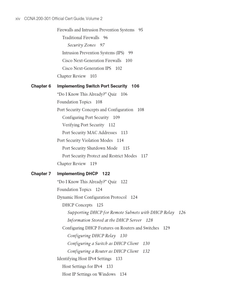 CCNA 200-301 Official Cert Guide, Volume 2-6 | PDF | Ip Address | Port (Computer Networking)