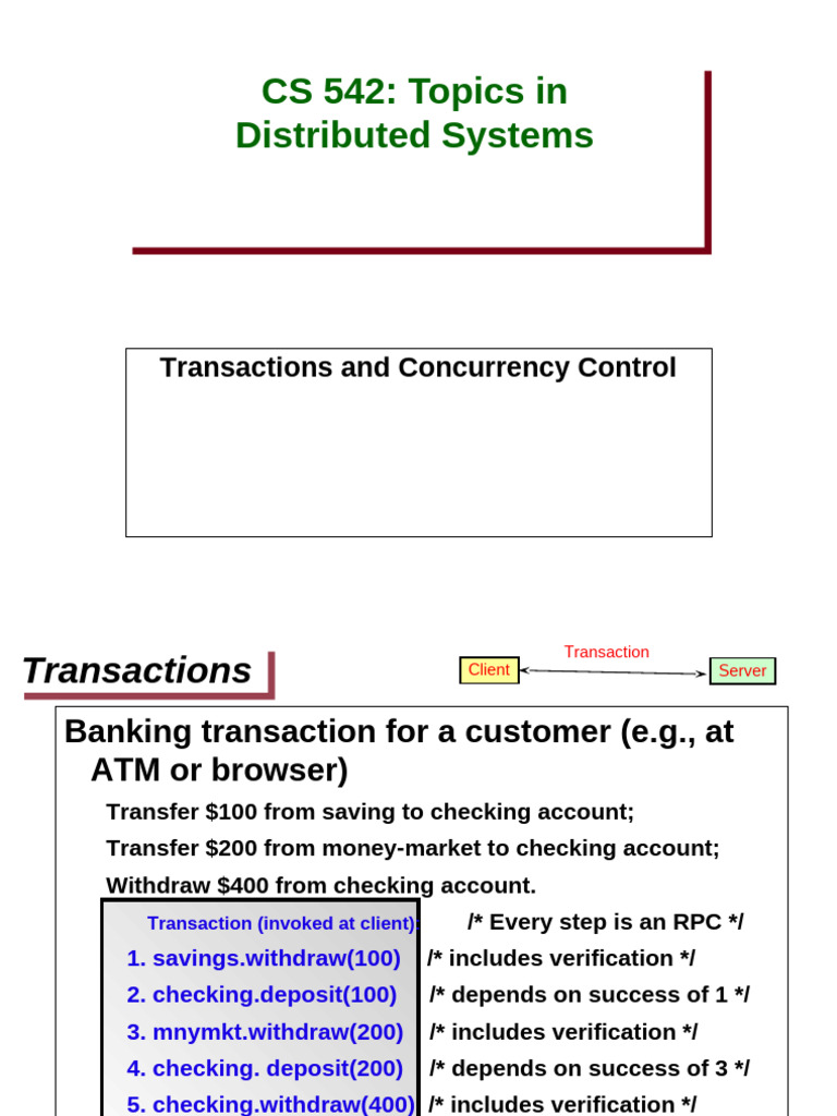 Transactions | PDF | Distributed Computing | Computer Programming