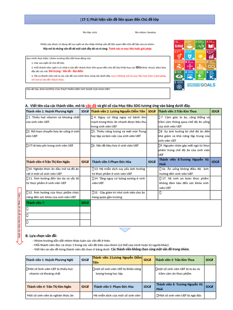 3. (1T-1) Phát hiện vấn đề - Nhóm - Lớp A33 . | PDF